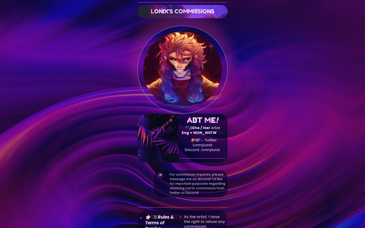 Lonix's Commissions